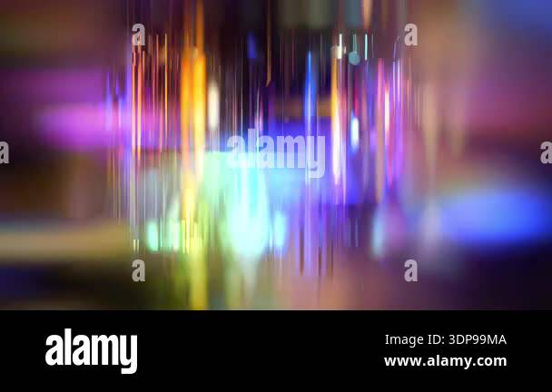 Colorful vertical glitch rays, spectrum interference streaks, chromatic ...