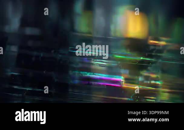 Cinematic Neon Glitch Motion Blur, Abstract Cyberpunk Light Trails and ...