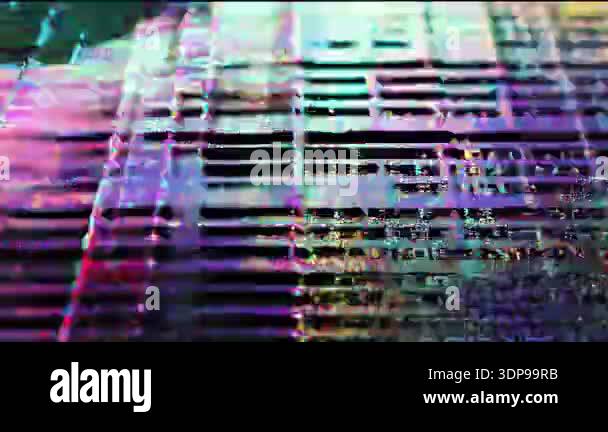 Digital grid glitch texture, colorful interference pattern, pixel ...
