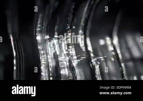 Black and white metallic ripple glitch texture, liquid chrome ...