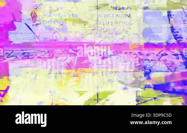 Psychedelic color wash texture, neon glitch overlay, abstract paint ...