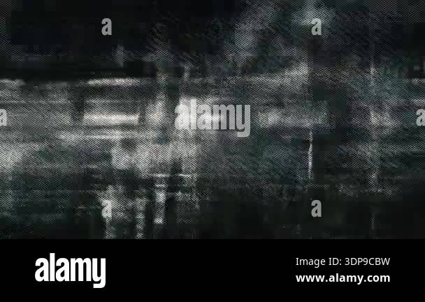 Grayscale glitch texture background, horizontal noise wave, analog ...