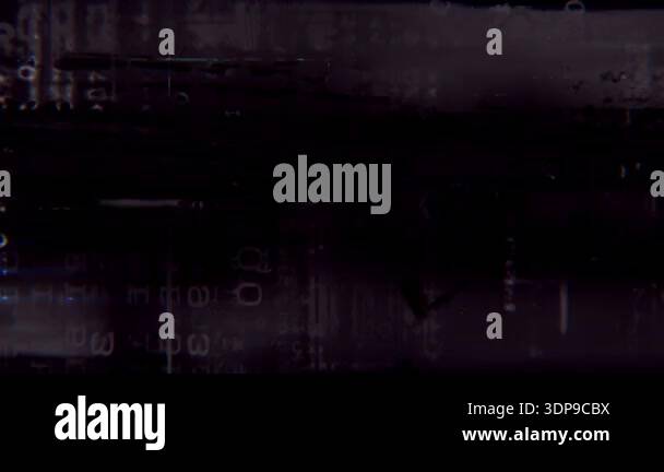 Deep purple glitch background, horizontal distortion bands, dark ...
