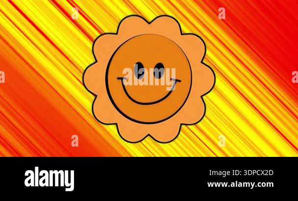 Flower-sun icon blinking its eyes after each frame shift, creating ...