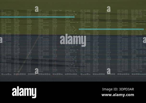 Analytics overlay driving male runners sprinting on blue track with ...