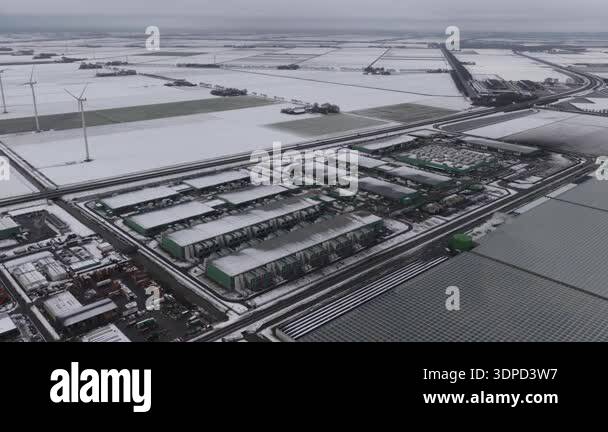 Datacenter building complex computing center in Hollands Kroon. Data ...