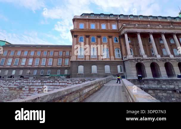 Panorama of Buda Castle main building, located atop the Castle Hill and ...