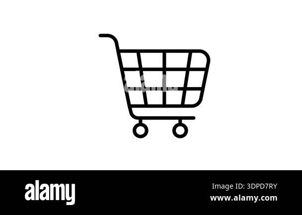 An amazing animated icon of shopping cart in unique style, premium ...