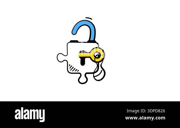 Unlock key lock animated icon Stock Videos & Footage - HD and 4K Video ...