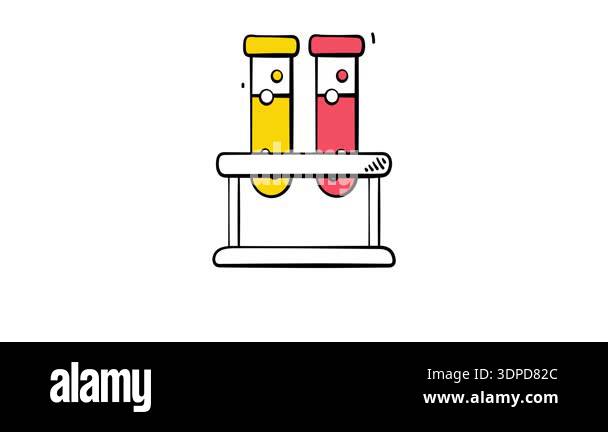 Medical test tubes showing chemical and biological laboratory research ...