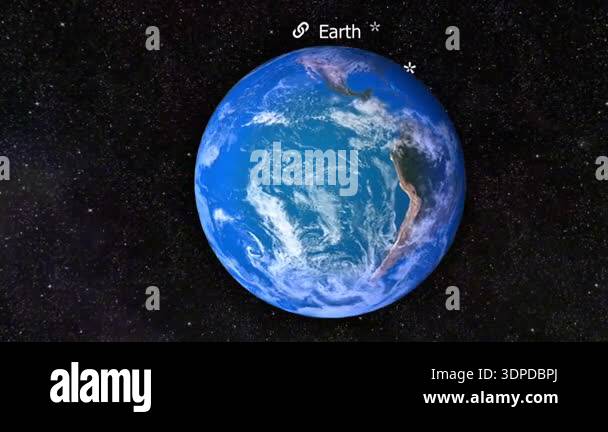 3d animation of planet Earth showing continents, oceans, atmosphere ...