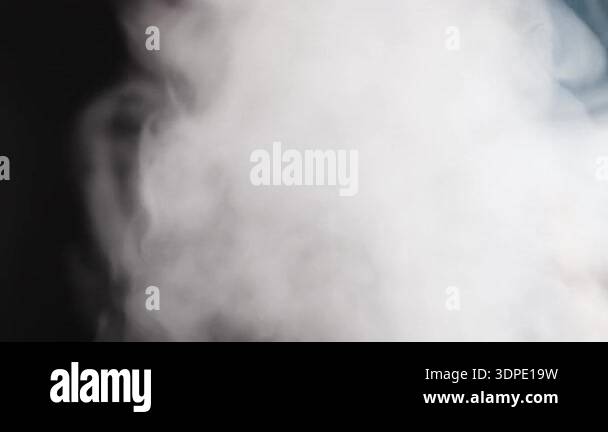 Steam, smoke, vapor isolated on black background. Smoke steam spray ...