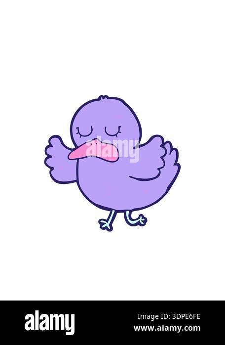 blinking radial lines animation of cartoon duck artwork Stock Video ...