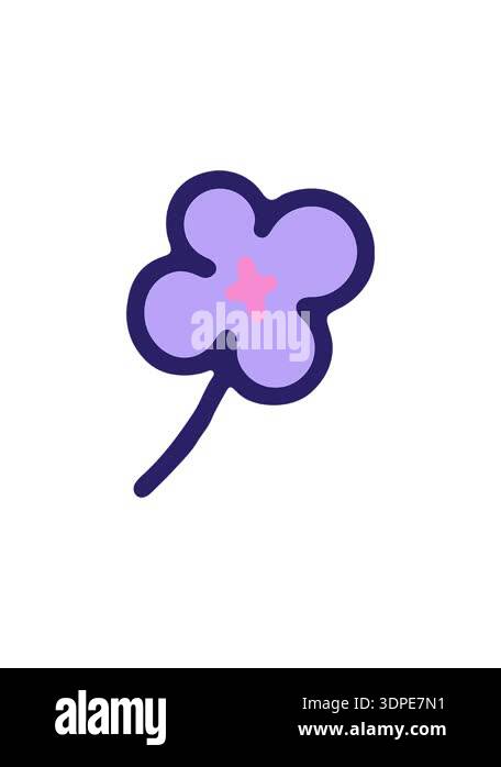 radioactive glowing animation of simple flower cartoon design Stock ...