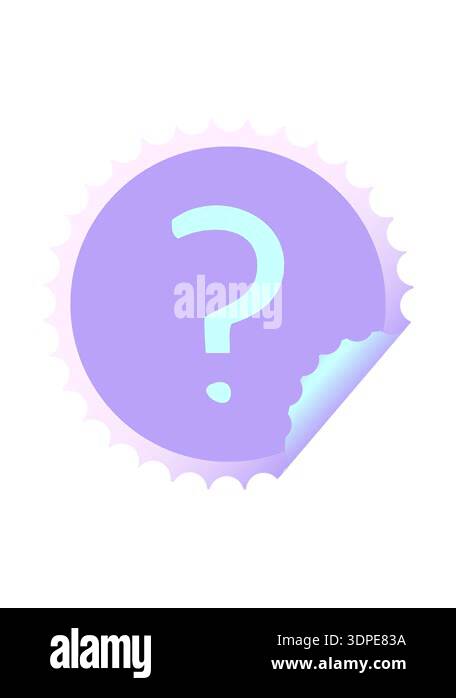 spinning motion animation of circular peeling sticker cartoon of a ...