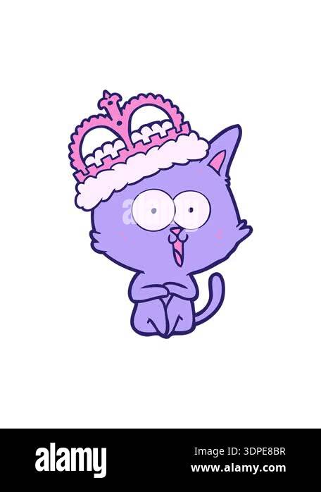 shaking motion animation of funny cartoon cat Stock Video Footage - Alamy