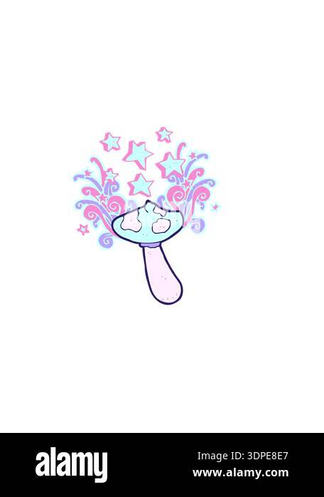 horizontally vibrating animation of a cartoon toadstool Stock Video ...