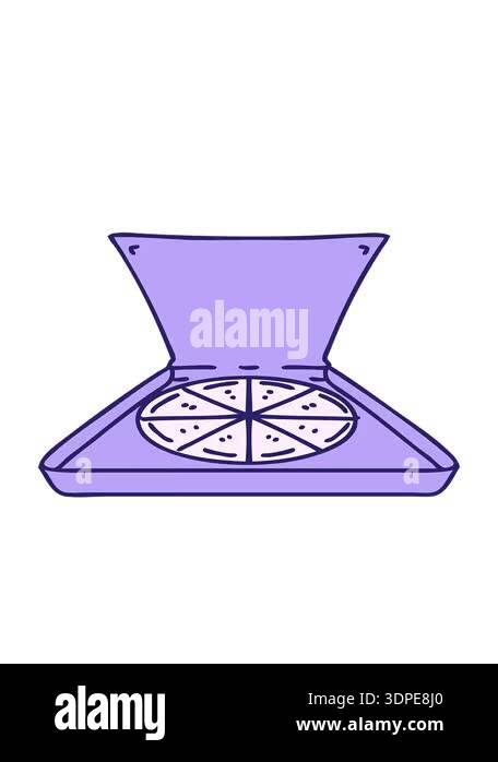 bobbing motion animation of cartoon of an open pizza box Stock Video ...