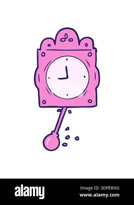 bobbing motion animation of cartoon ticking clock with pendulum Stock ...