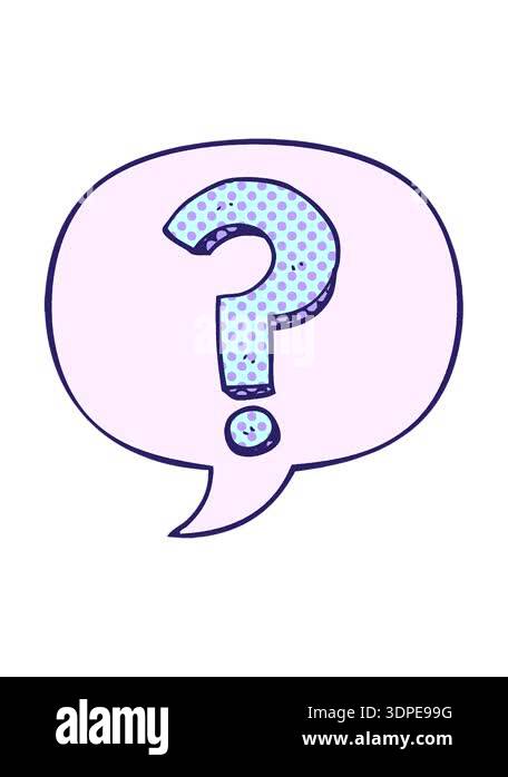 pressure popping animation of question mark and speech bubble Stock ...