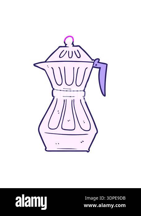 power up animation of cartoon espresso pot Stock Video Footage - Alamy