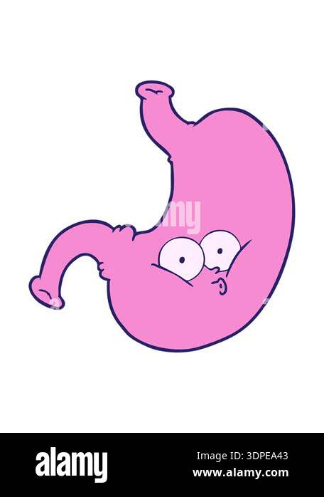 bobbing motion animation of cartoon bloated stomach Stock Video Footage ...
