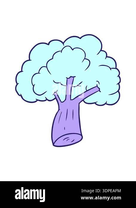 spinning motion animation of cartoon broccoli Stock Video Footage - Alamy
