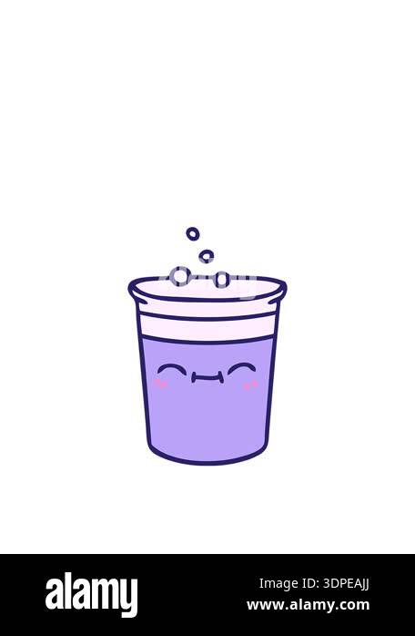 jumping motion animation of hand drawn quirky cartoon pint of stout ...