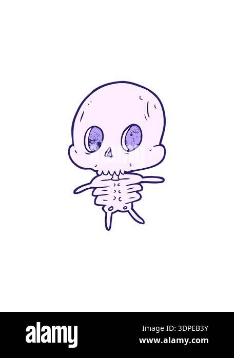 starburst effect animation of cute cartoon skeleton Stock Video Footage ...