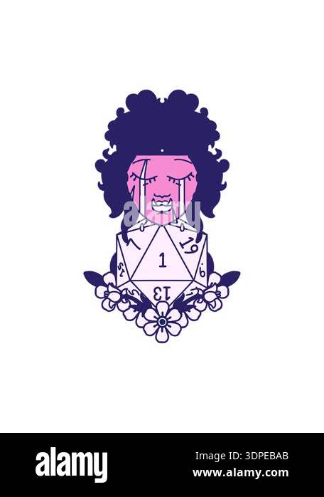 pressure popping animation of Retro Tattoo Style sad orc barbarian ...