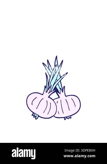 jumping motion animation of cartoon doodle onion Stock Video Footage ...