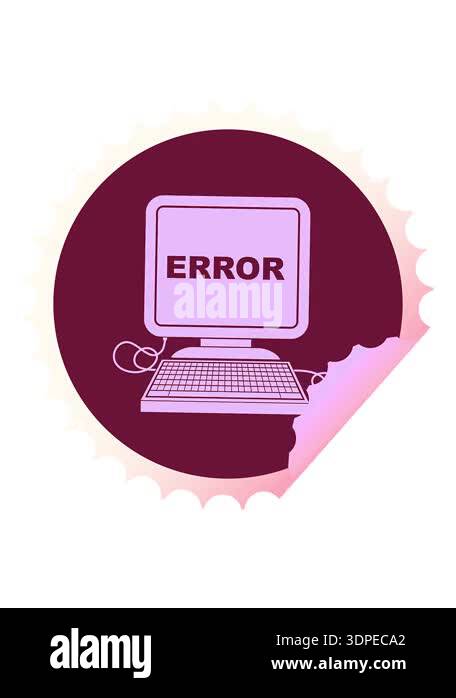 vibrating motion animation of computer error vector illustration ...