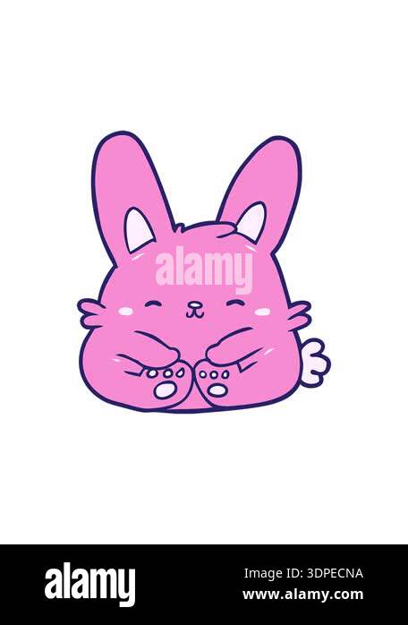 popping motion animation of a cute cartoon bunny rabbit Stock Video ...