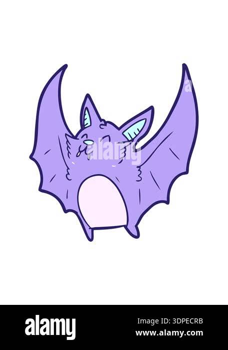shine light effect animation of cartoon vampire halloween bat Stock ...
