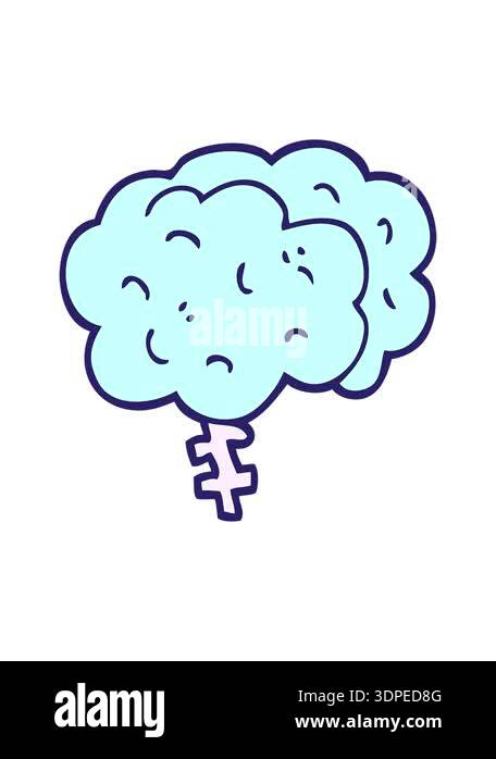 bobbing motion animation of cartoon doodle brain Stock Video Footage ...