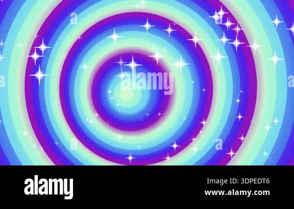 A mesmerizing seamless loop animation of a hypnotic spiral in cool blue ...