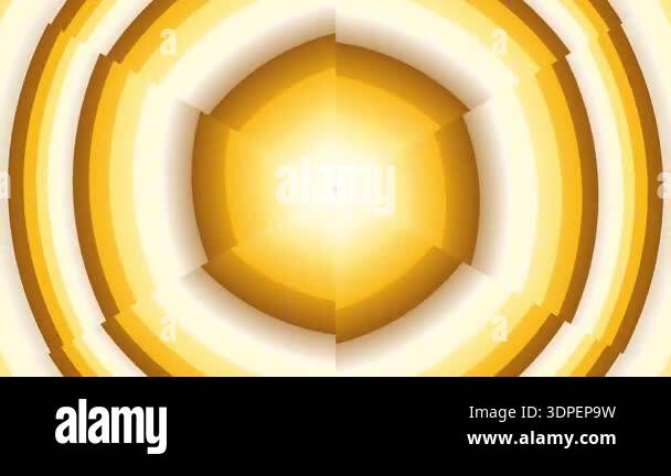 A stunning 4k motion graphic featuring rotating golden radial gradients ...