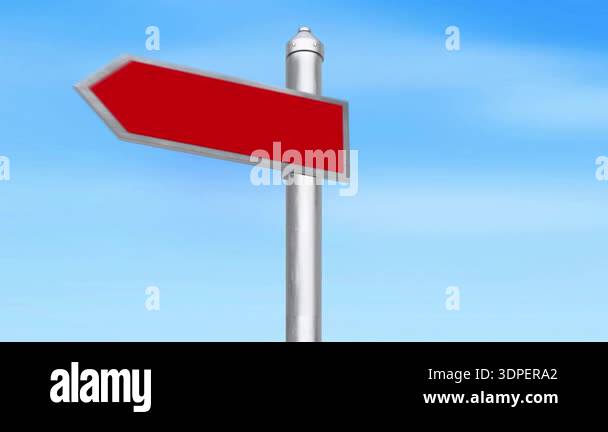 Directional signpost representing decision making and planning with ...