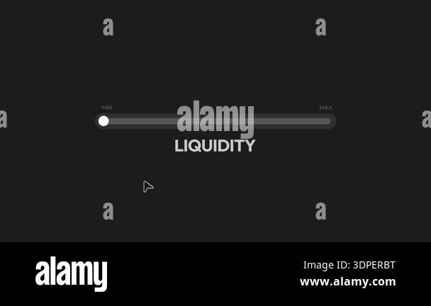 Liquidity concept slider showing financial levels in modern economic ...