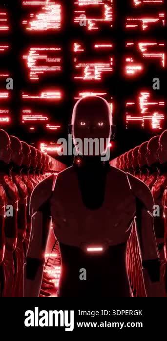 Robot Evil Army 3D loop animation Stock Video Footage - Alamy