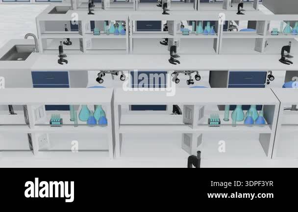 3D animation of a modern laboratory environment, designed for ...