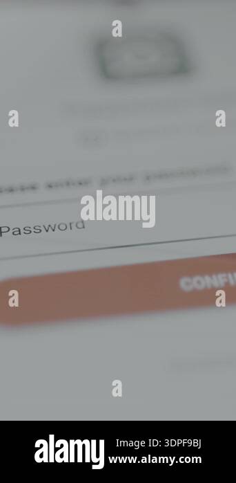 Login screen from a mobile app, password input field Stock Video ...