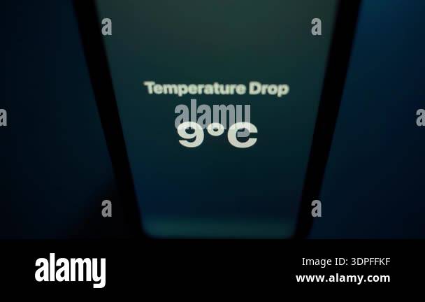 The phone will show in real time the temperature drops to minus in ...