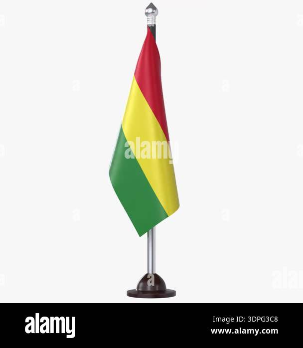 Bolivia Flag Stand Turnaround, High quality realistic 3D Video render ...