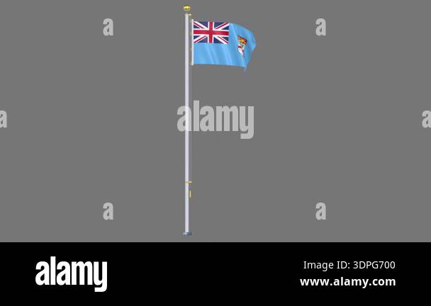 Fiji Animated flag, High quality realistic 3D Video render which ...