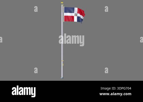 Dominican Republic Animated flag, High quality realistic 3D Video ...