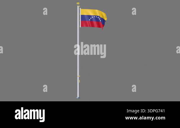 Venezuela Animated flag, High quality realistic 3D Video render which ...