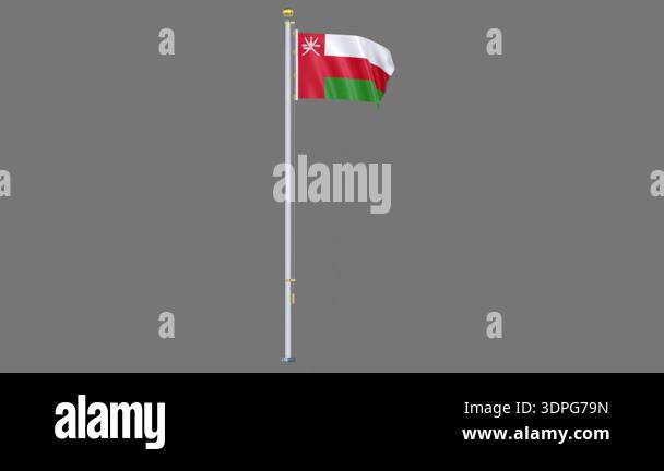 Oman Animated flag, High quality realistic 3D Video render which ...