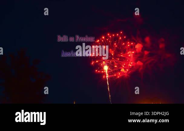 Fireworks light up the night sky in a display celebrating Built on ...