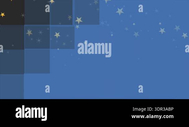 Animation of stars and merry christmas text over black background ...